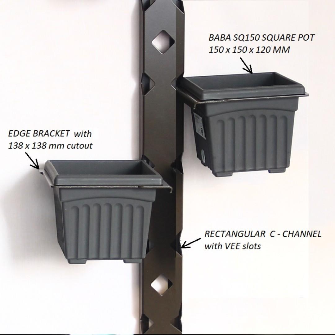 Low Scaffold with 12 square pots & brackets, Furniture & Home Living ...