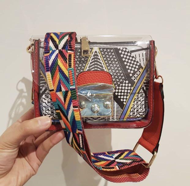 Mecca Transparent crossbody/sling bag, Women's Fashion, Bags & Wallets ...