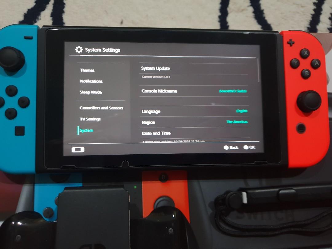 Moddable Nintendo Switch Neon Local Full set ! Can mod, Video Gaming ...