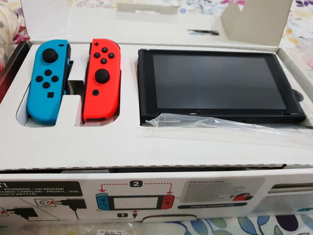 Moddable Nintendo Switch Neon Local Full set ! Can mod, Video Gaming ...