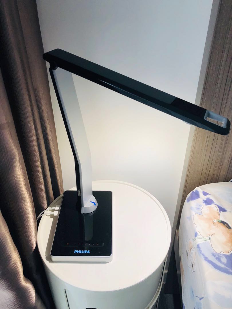 Philips Eyecare 69195 Power LED Desk Stand Lamp USB Black, Furniture ...
