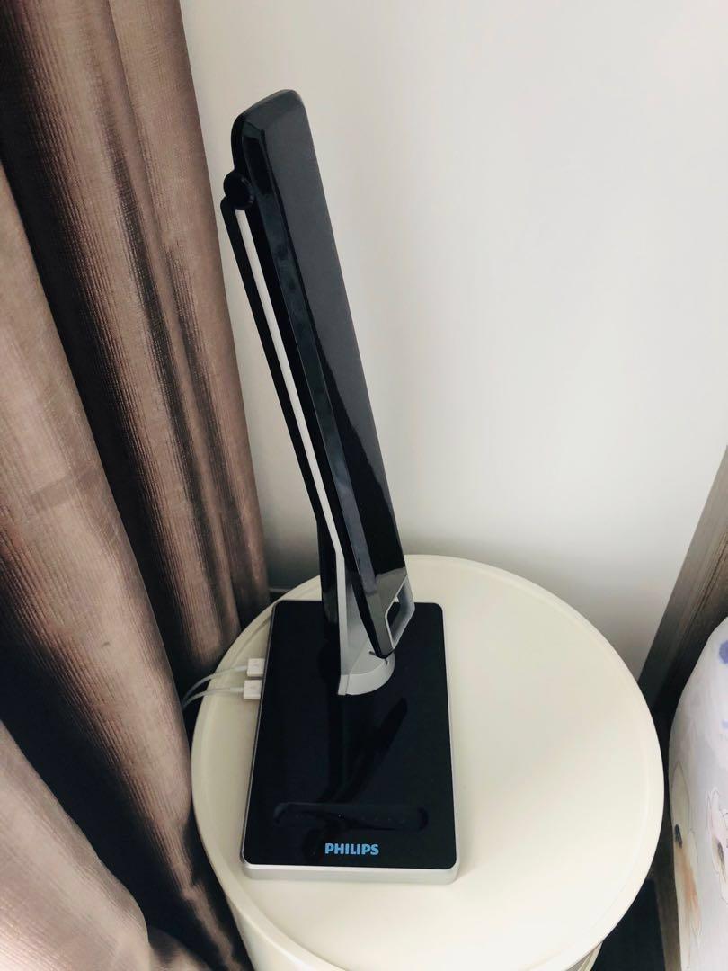 Philips Eyecare 69195 Power LED Desk Stand Lamp USB Black, Furniture ...
