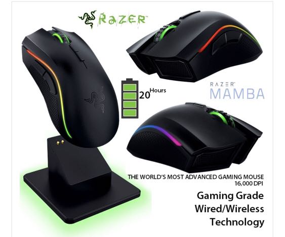Razer Wireless Mamba 16,000 dpi, Computers & Tech, Parts & Accessories ...