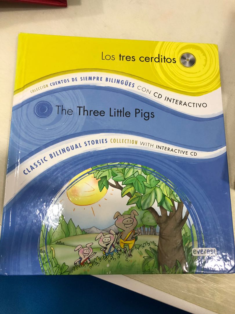 Spanish English story book about three little pigs, Hobbies & Toys ...