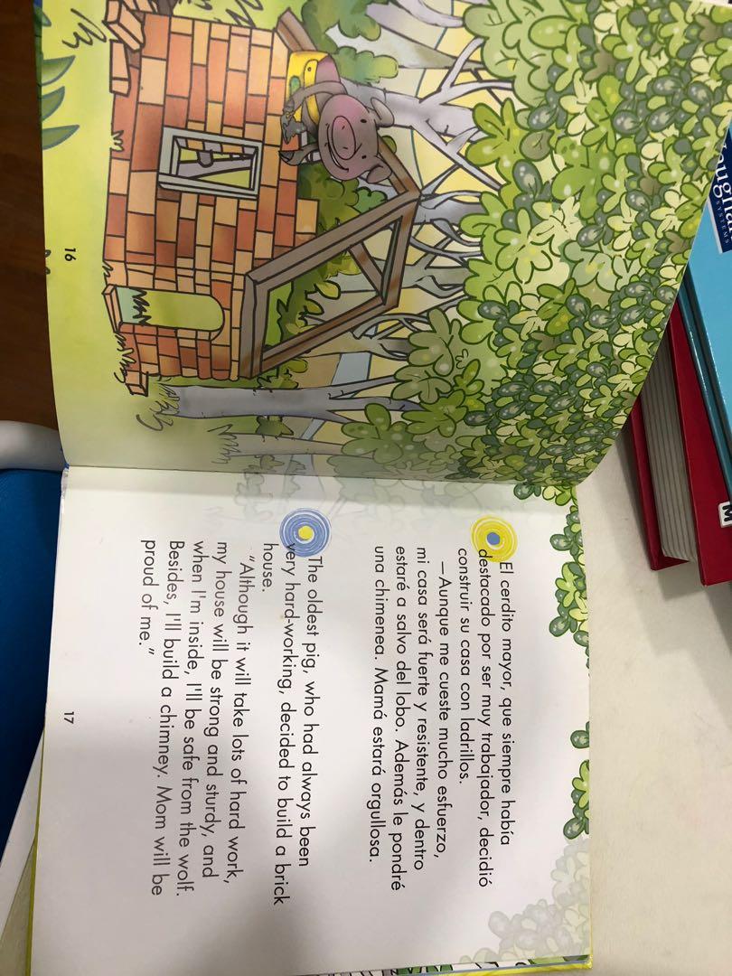 Spanish English story book about three little pigs, Hobbies & Toys ...