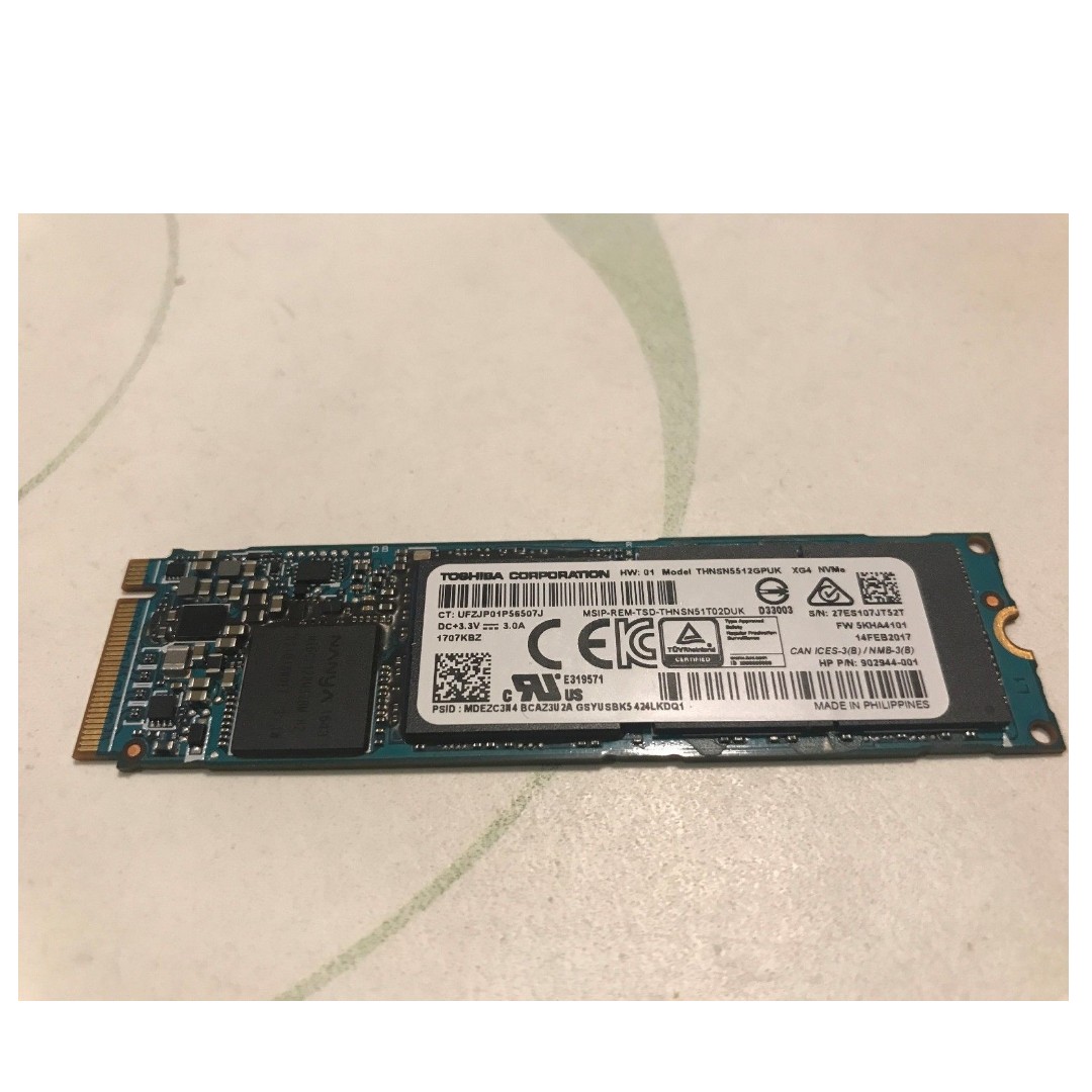 Toshiba 512gb Ssd pci-e nvme m.2, Computers & Tech, Parts & Accessories ...