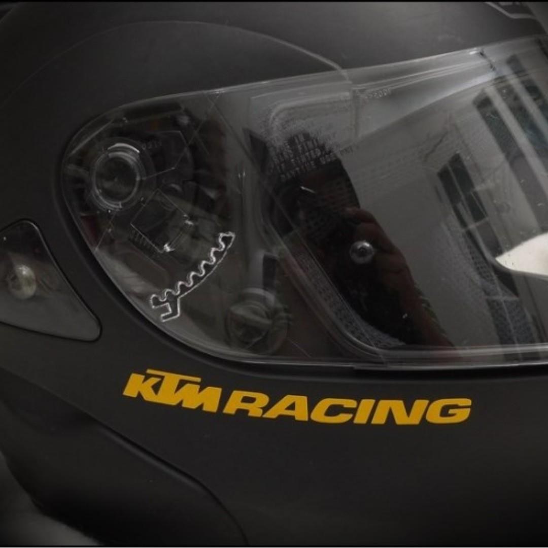 waterproof KTM racing team decal decals sticker helmet box fairings ...
