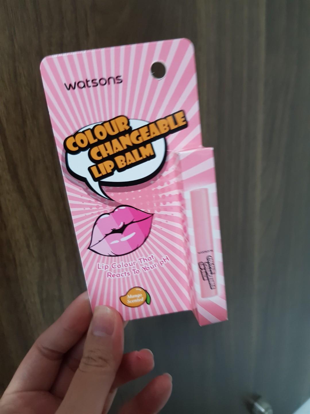 Watson's color changing lip balm, Beauty & Personal Care, Face, Face ...