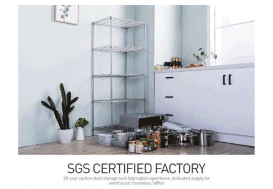 5 tier rack stainless steel shelves, Furniture & Home Living, Furniture ...