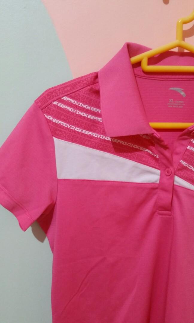 Anta polo shirt, Women's Fashion, Tops, Shirts on Carousell