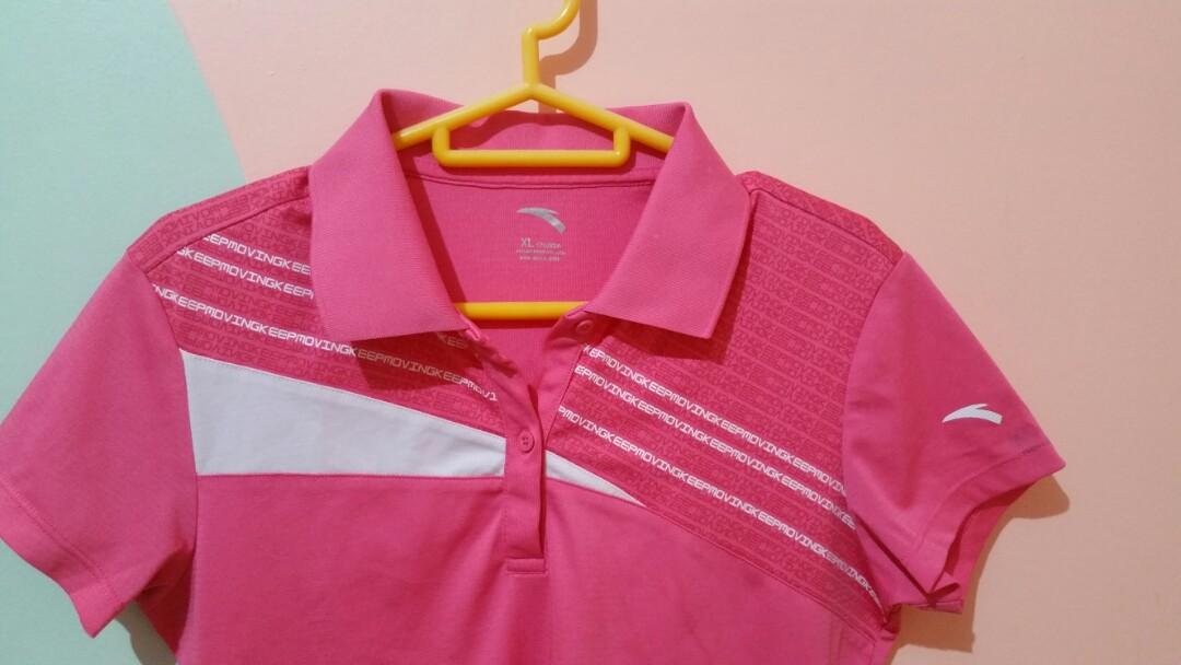 Anta polo shirt, Women's Fashion, Tops, Shirts on Carousell
