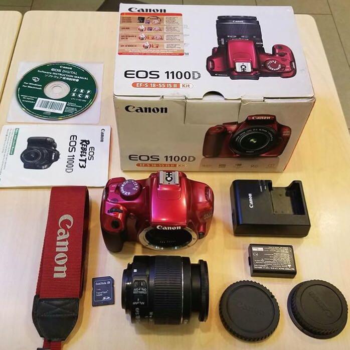 Canon EOS 1100D Red Limited Edition, Photography, Cameras on Carousell