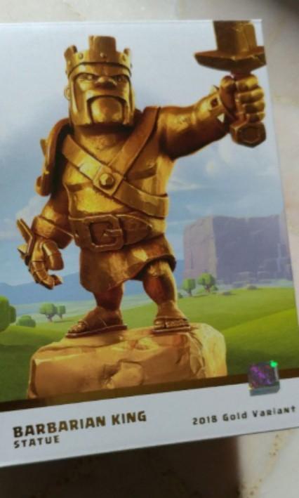 COC Gold Barbarian King Statue limited edition, Hobbies & Toys, Toys ...