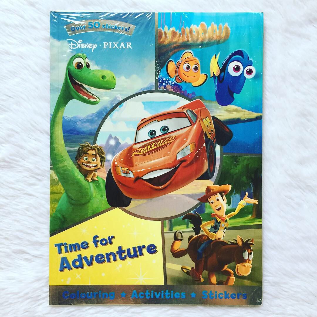 Disney Pixar Colouring Sticker Activity Book, Babies & Kids, Baby ...