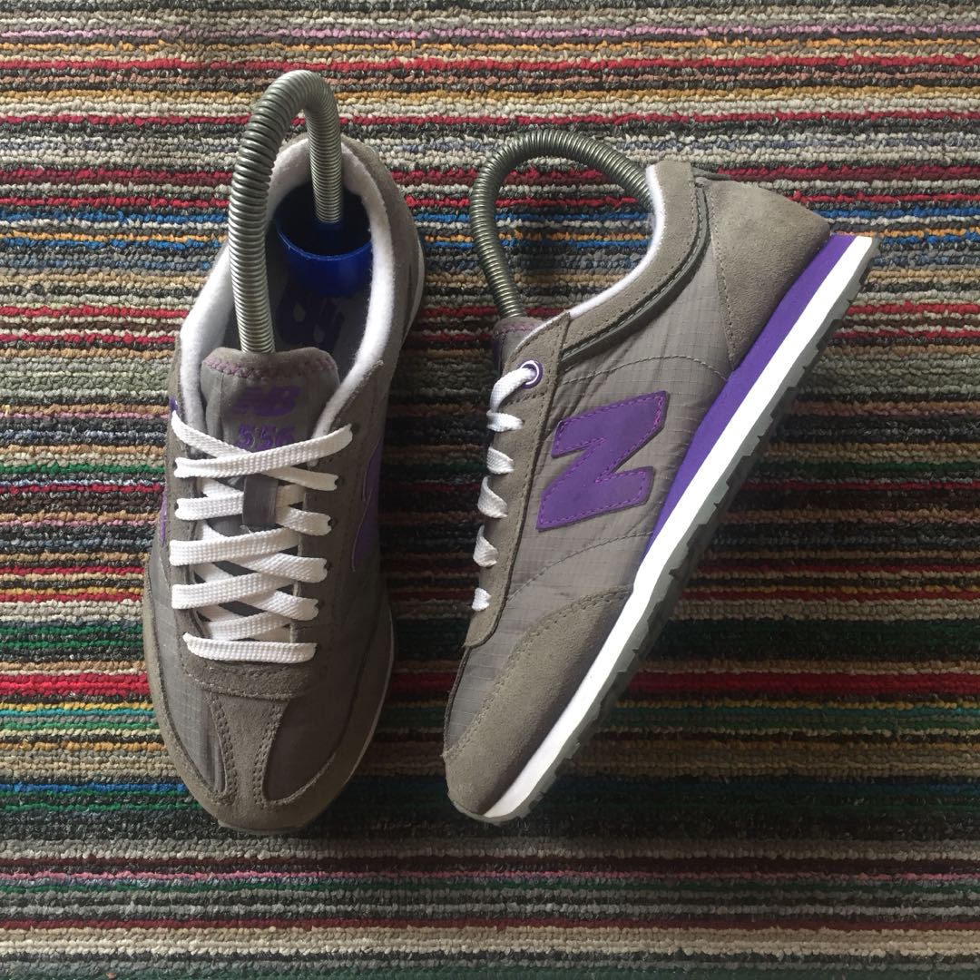 New Balance, 556 in Grey/Purple, Fesyen Wanita, Sepatu di Carousell