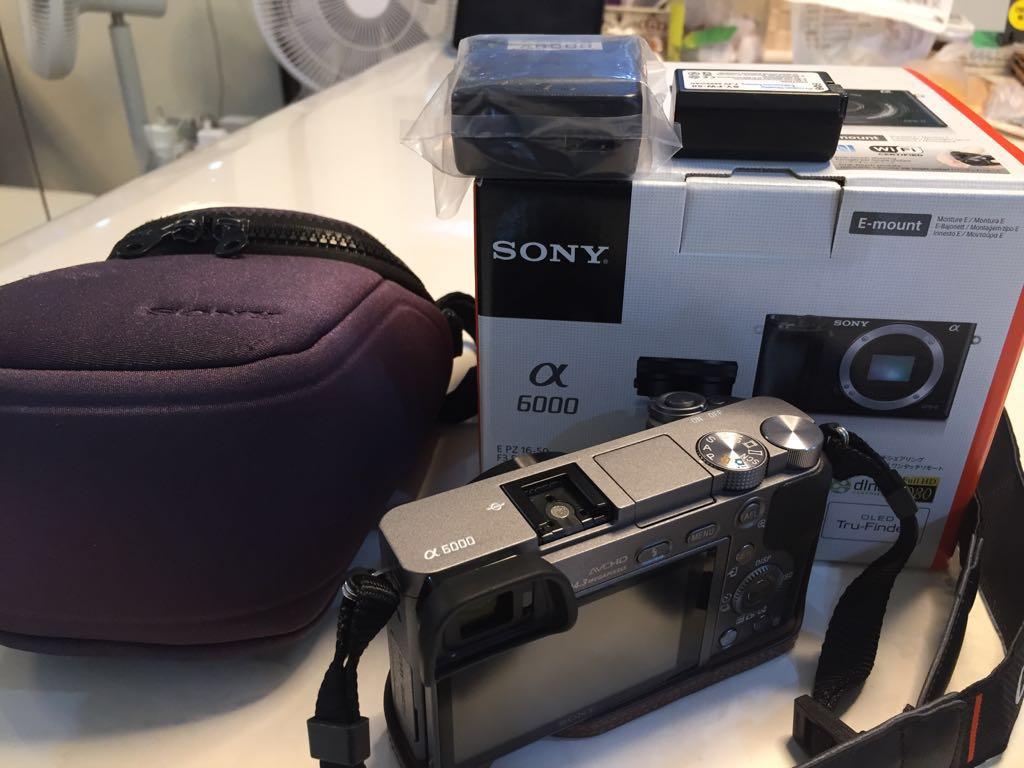 Sony a6000 graphite grey BODY, Photography, Cameras on Carousell