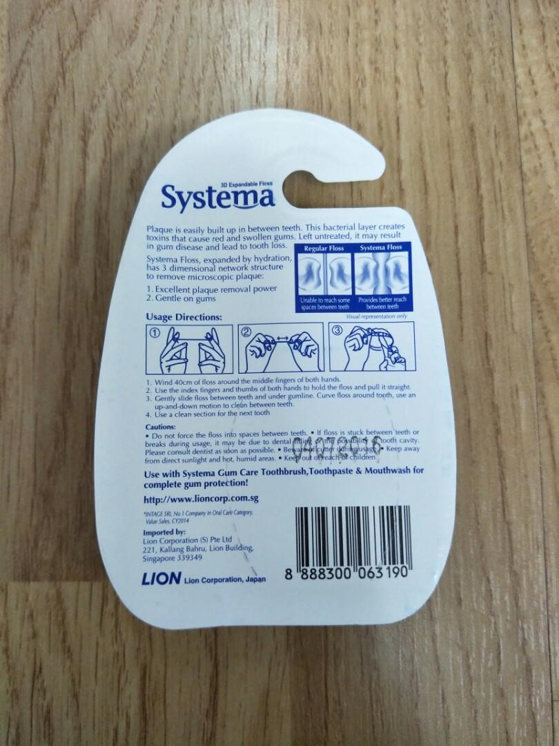 Systema 3D Expandable Floss 40m, Beauty & Personal Care, Oral Care on ...
