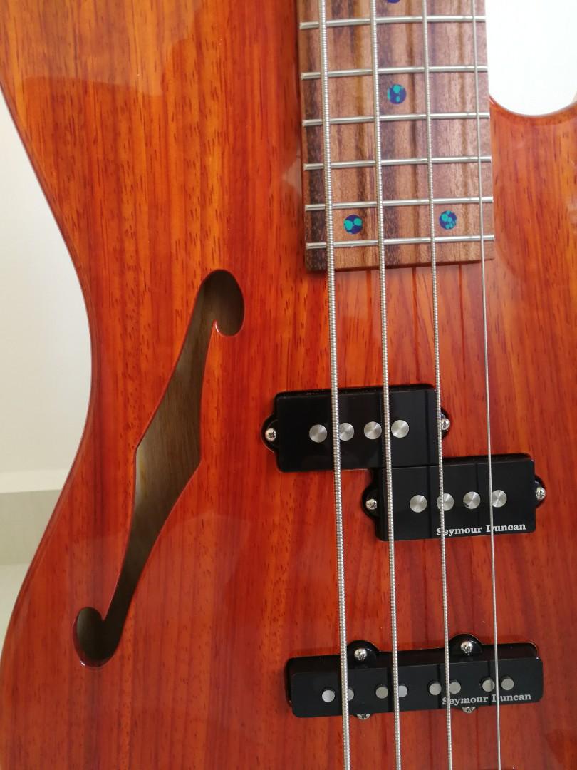 Almost New! Warmoth Tele Body Electric Bass! 24 frets! P+J Pickups ...