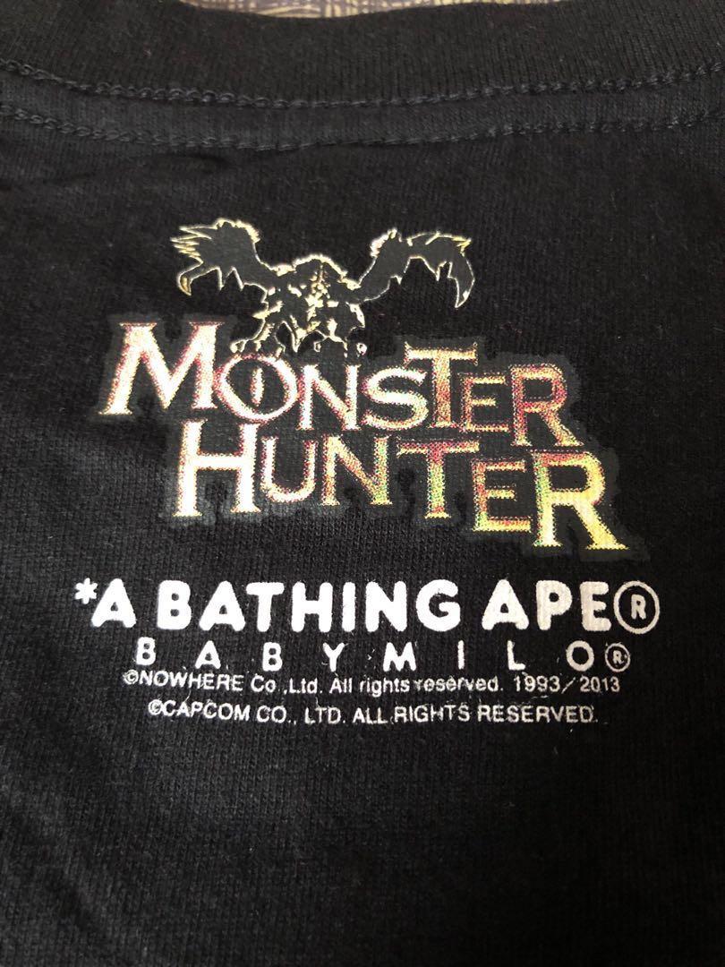 Bape x Baby Milo x Monster Hunter Tee L, Men's Fashion, Tops & Sets ...