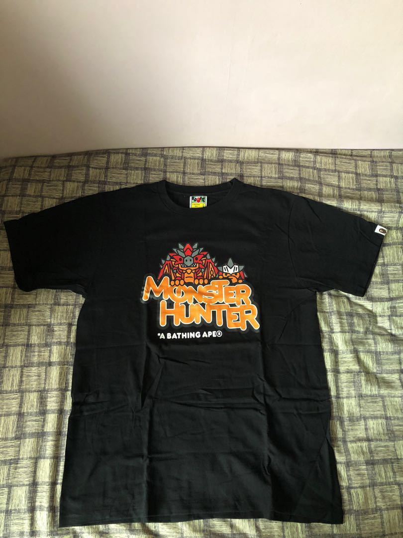 Bape x Baby Milo x Monster Hunter Tee L, Men's Fashion, Tops & Sets ...