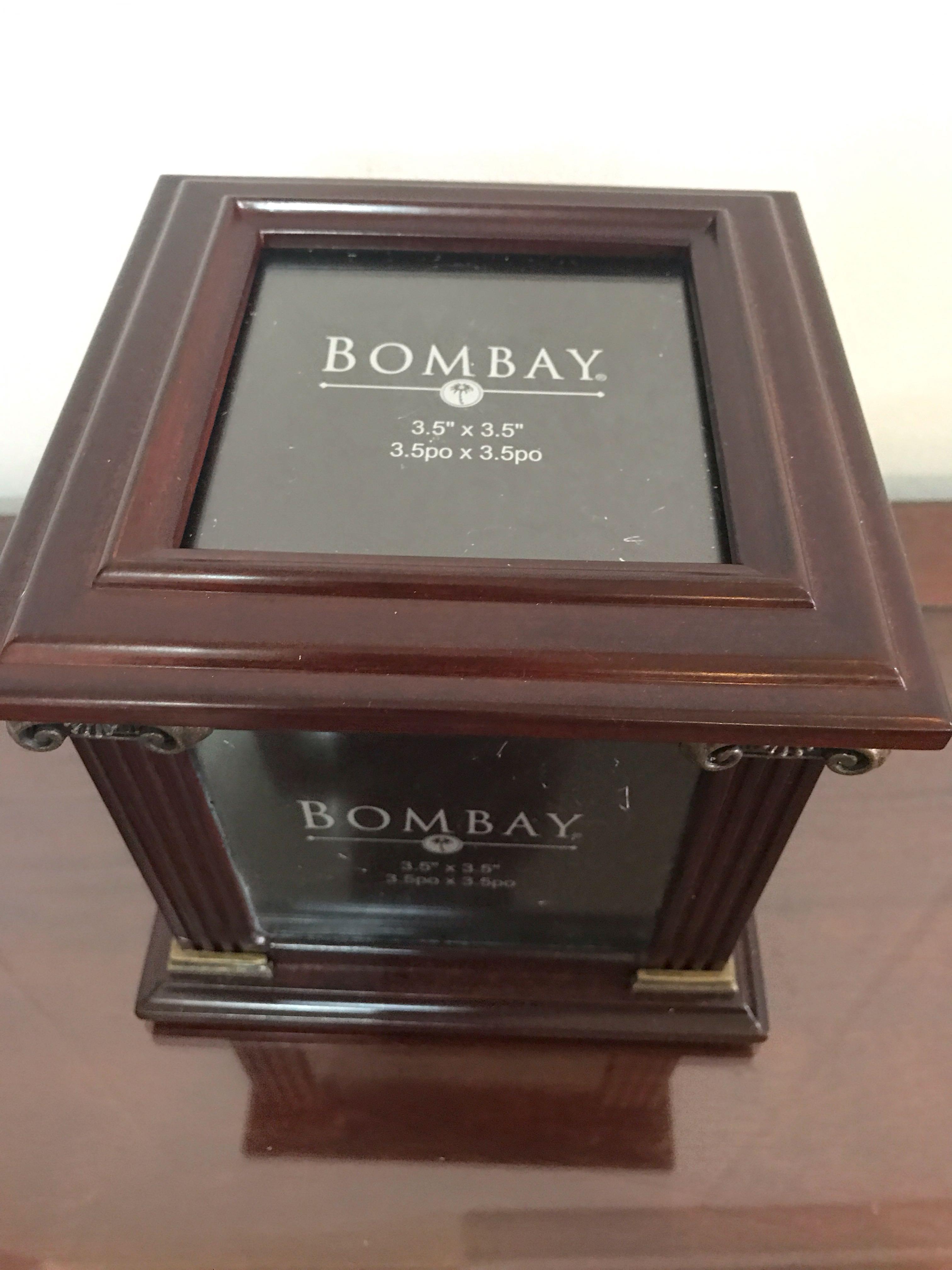 Bombay Mahogany Wood Photo Cube Box, Furniture & Home Living, Home ...