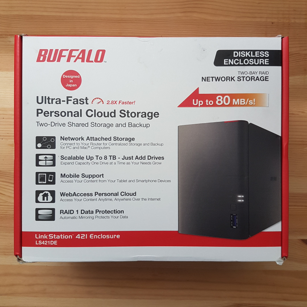 Buffalo Linkstation 421 NAS 2 Bay Enclosure LS421DE-AP, Computers ...