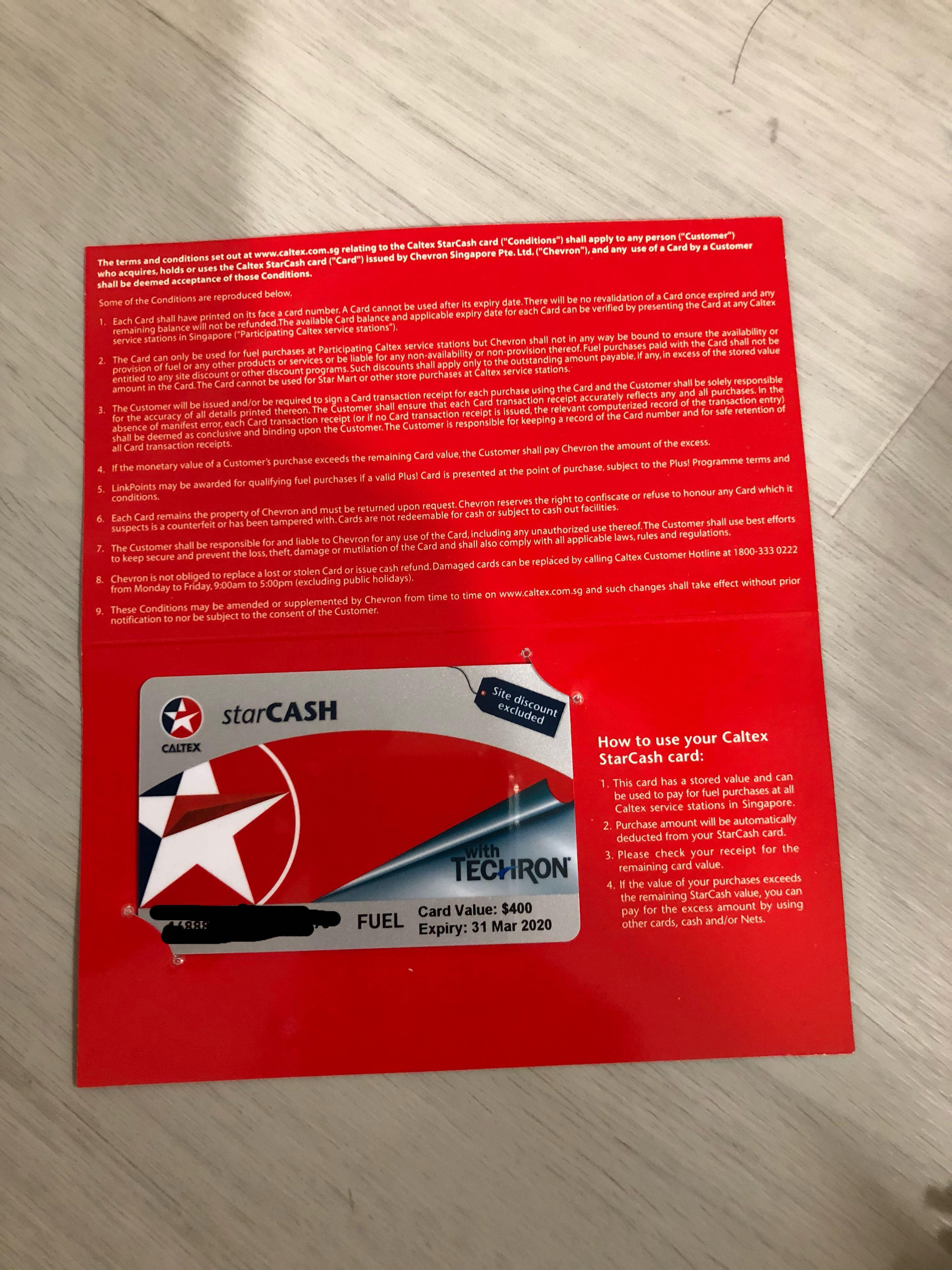 Caltex Petrol Card, Tickets & Vouchers, Vouchers on Carousell