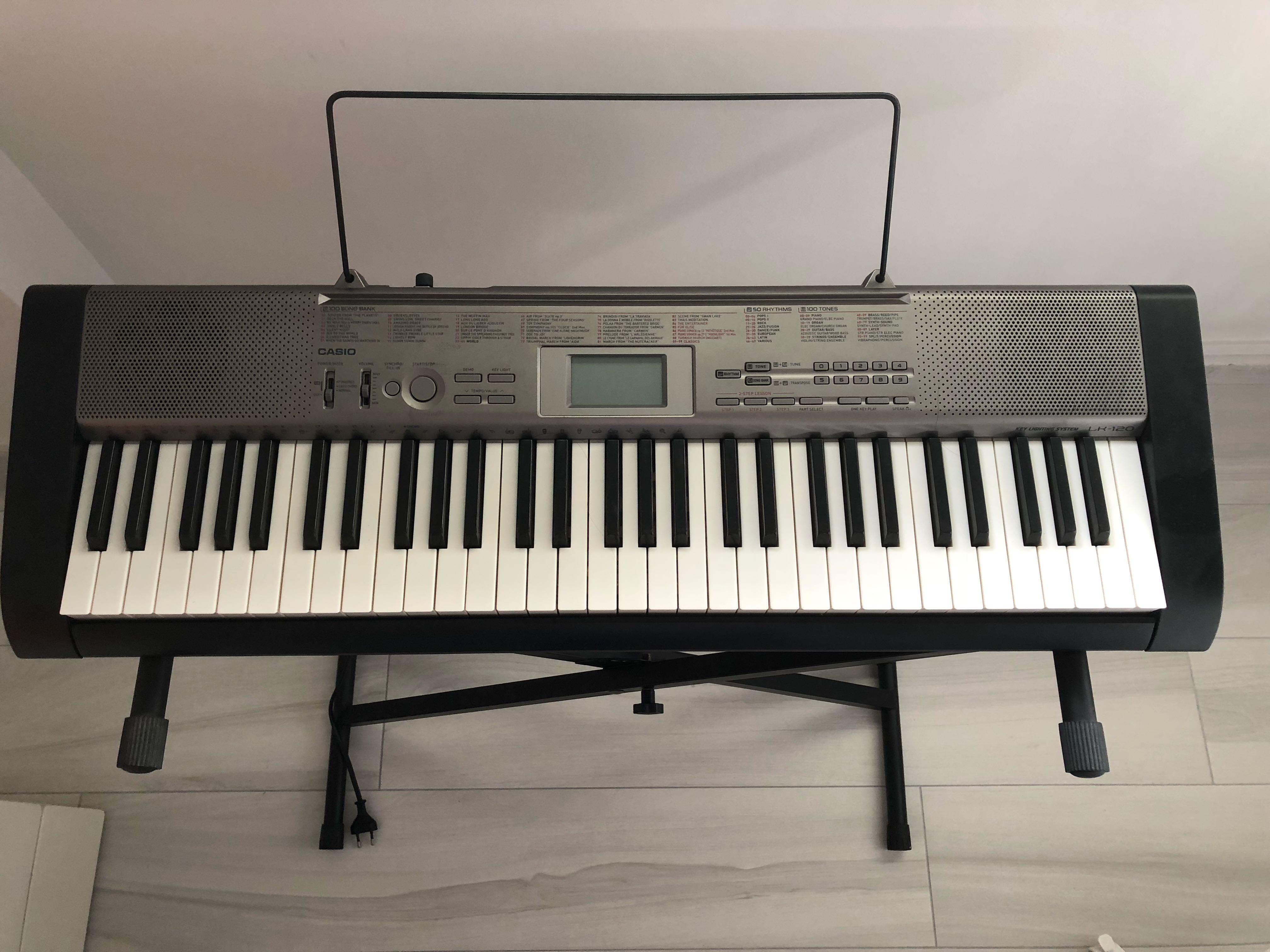 Casio LK-120 Keyboard with Stand, Hobbies & Toys, Music & Media, Musical Instruments on Carousell