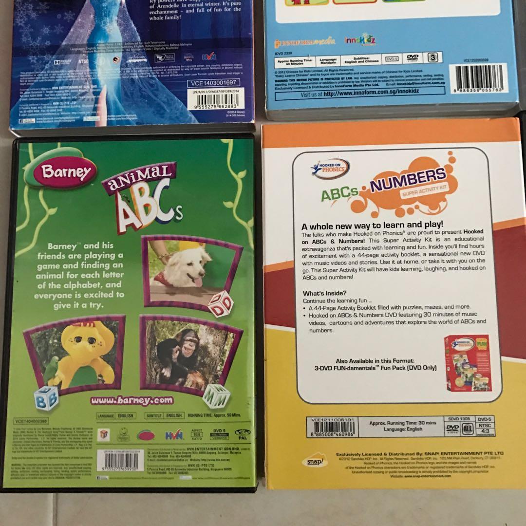 DVDs - ABC Chinese Frozen Barney Flashcard fruity baby learn Chinese learn and play baby brain ...