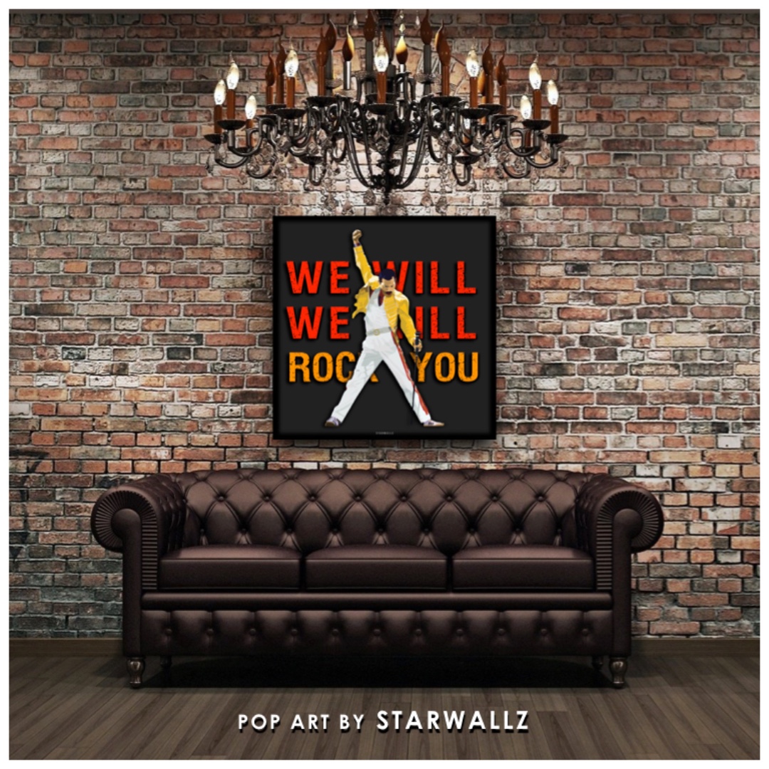 Freddie Mercury : QUEEN Pop Art Poster Frame, Hobbies & Toys ...