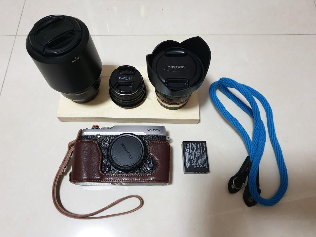 Fuji xe2s + Fujinon 50-230mm + samyang 12mm + 7artisan 25mm ...