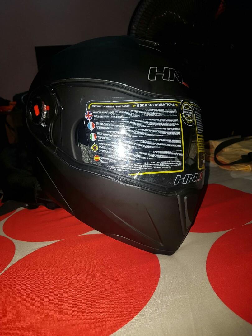 HNJ modular dual visor helmet v2, Motorbikes on Carousell