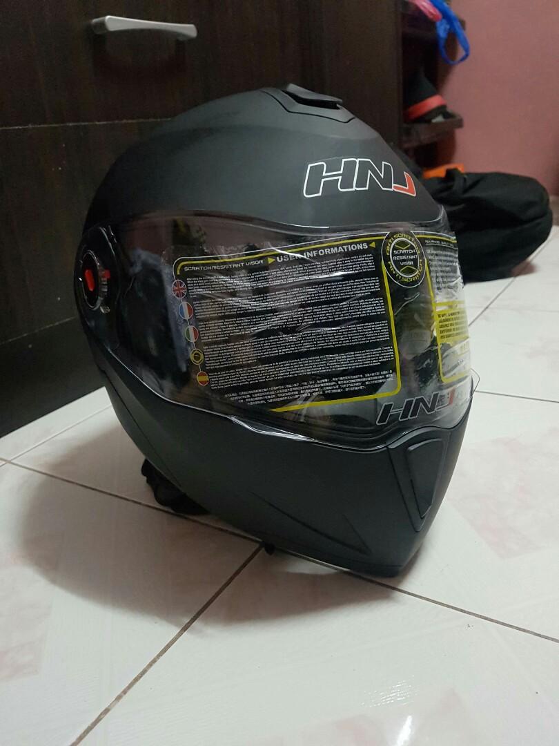 HNJ modular dual visor helmet v2, Motorbikes on Carousell