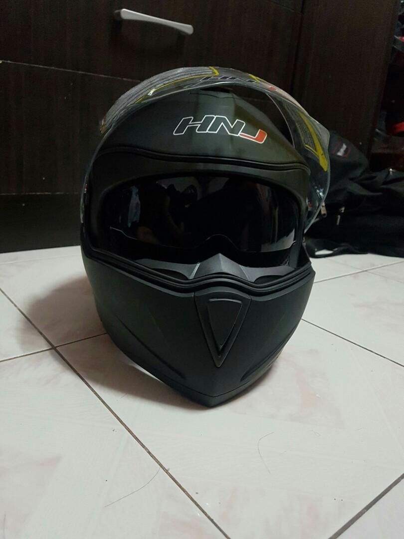 HNJ modular dual visor helmet v2, Motorbikes on Carousell