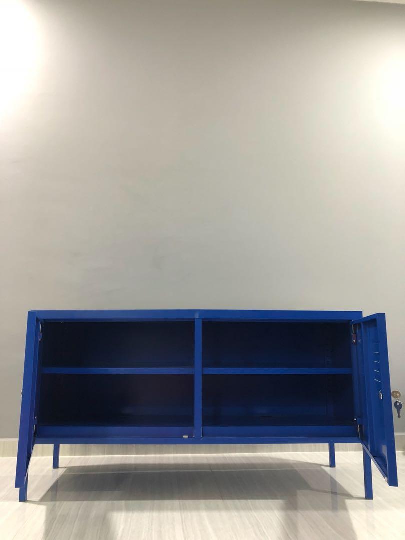 IKEA Blue Metal Cabinet, Furniture & Home Living, Furniture, Shelves ...