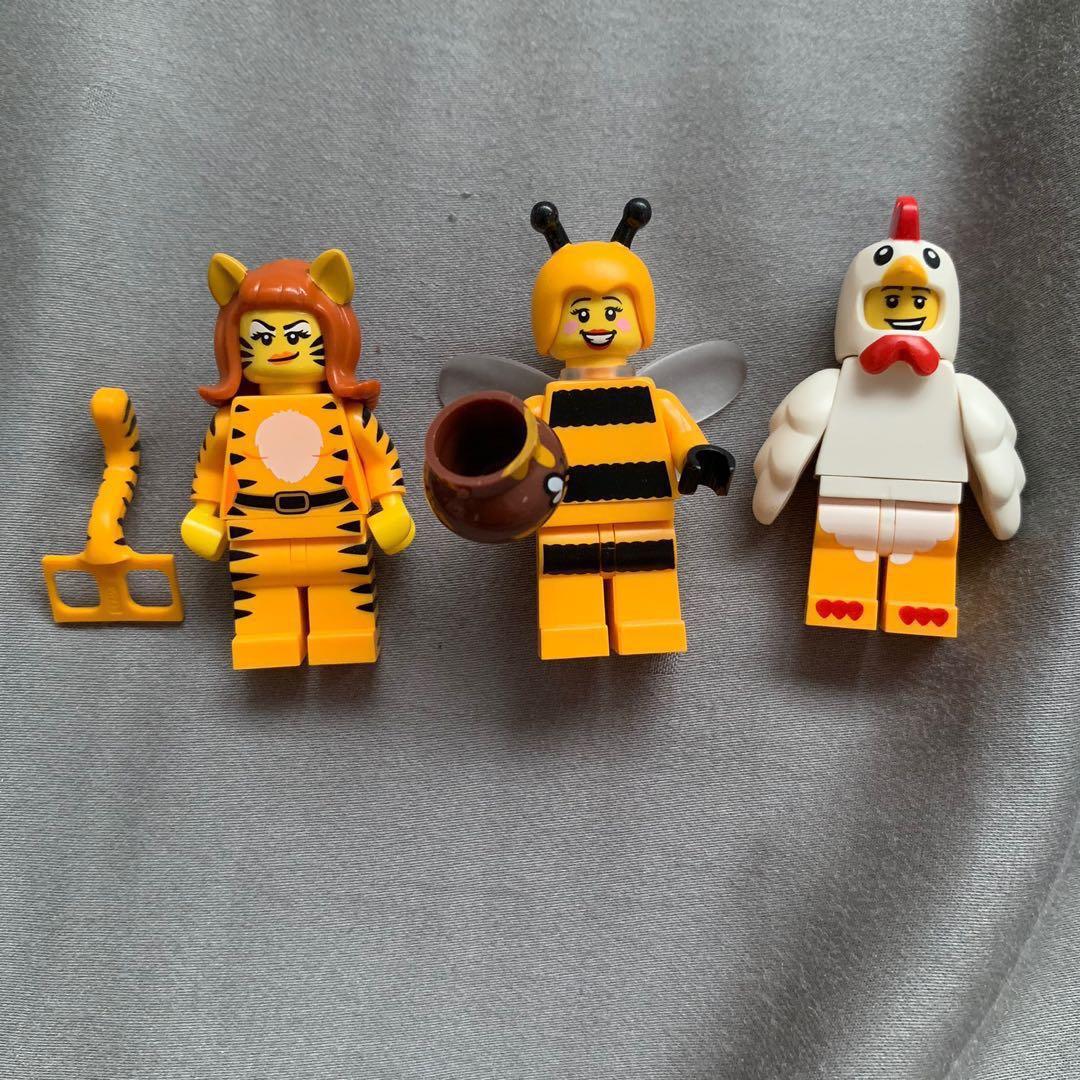 Lego Mascot Minifigures - Bumblee , Tiger lady, Chicken guy, Hobbies ...