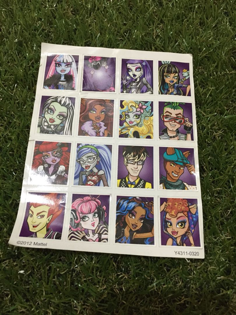 Monsterhigh stickers, Hobbies & Toys, Toys & Games on Carousell