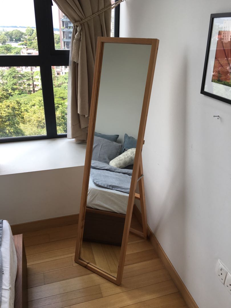 Muji Pine Mirror, Furniture & Home Living, Home Decor, Mirrors on Carousell