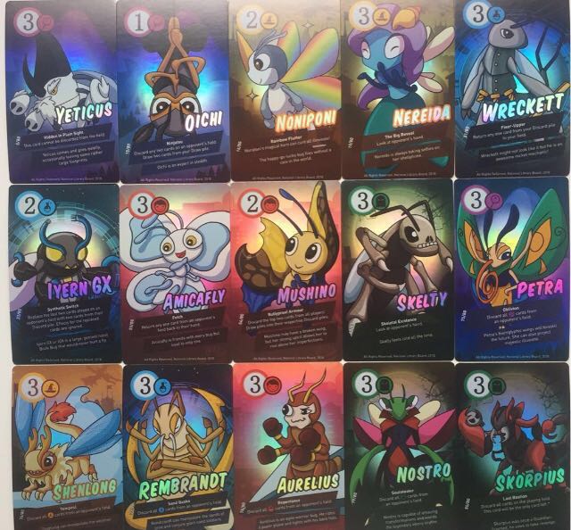 NLB Book Bugs 2 - Complete set of 15 Shiny Cards + 5 Booster Cards ...