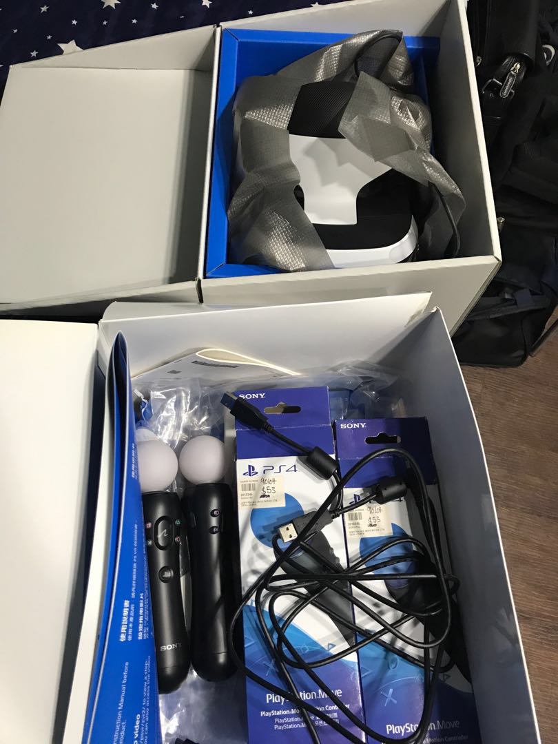 Playstation VR Full Set with Motion Controllers, Video Gaming, Gaming ...