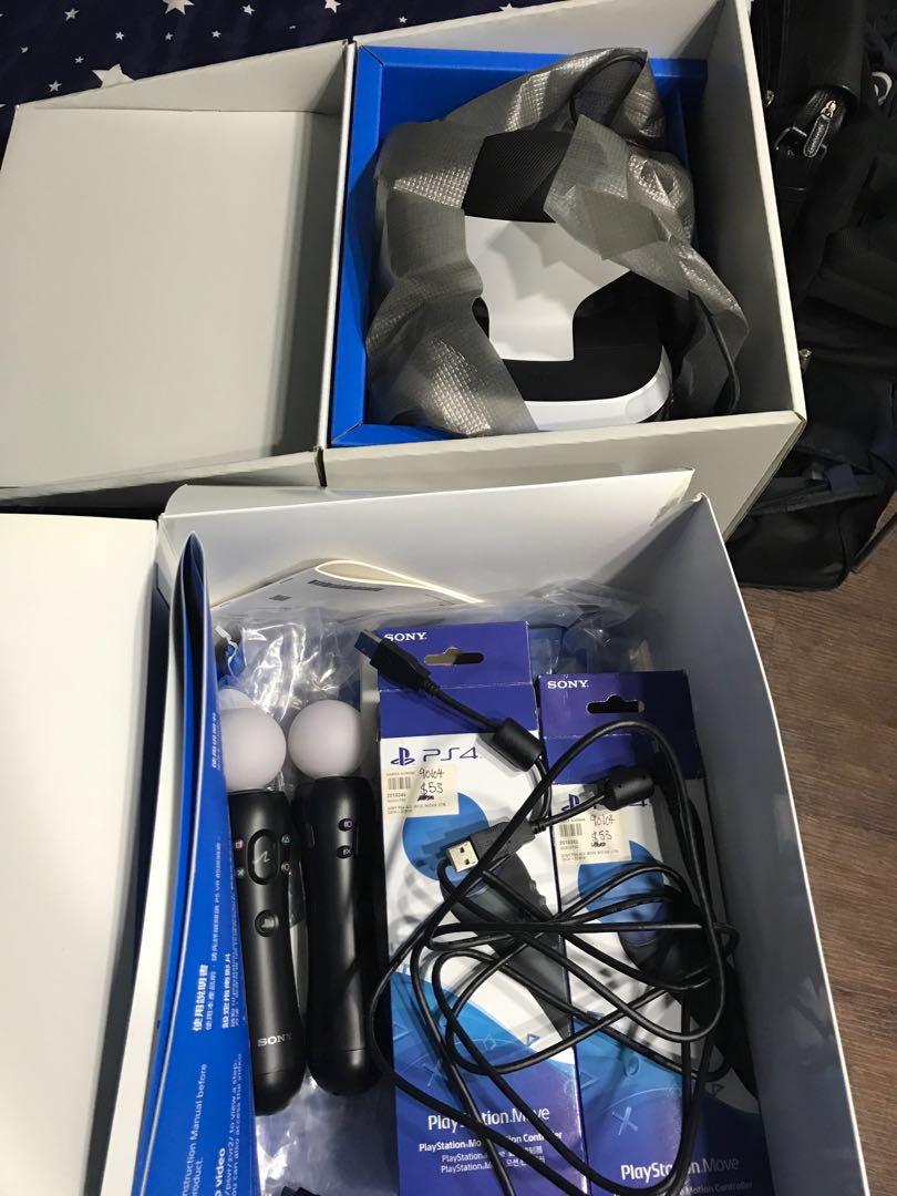 Playstation VR Full Set with Motion Controllers, Video Gaming, Gaming ...