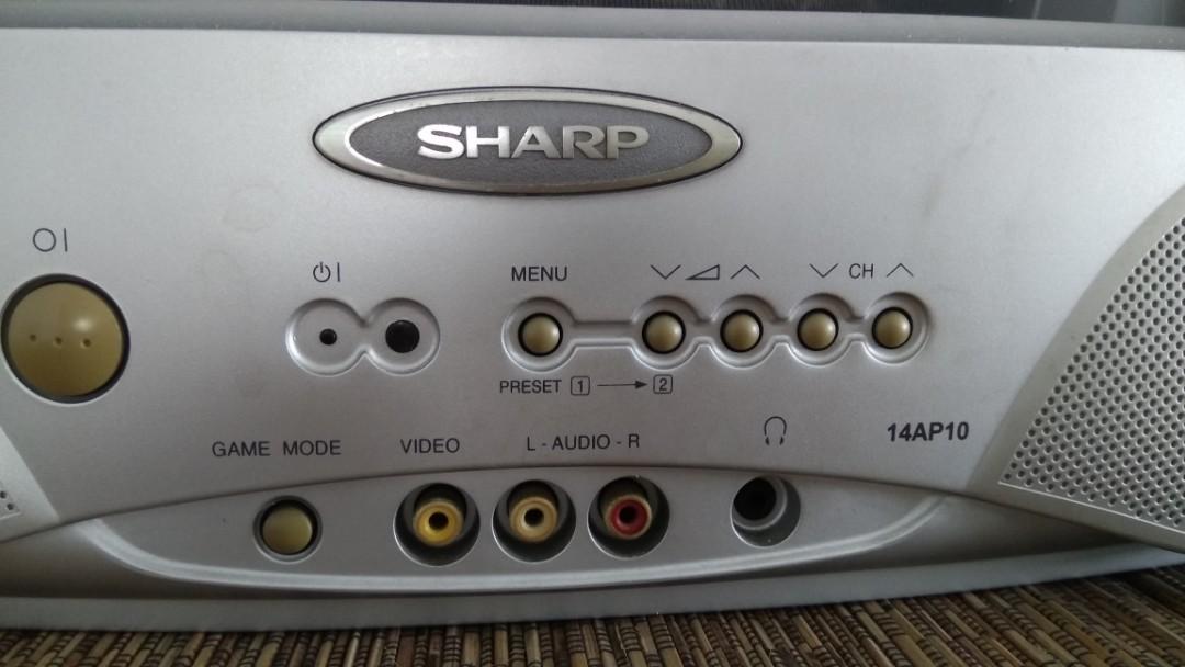 Sharp 14 inch analogue TV, TV & Home Appliances, TV & Entertainment, TV on Carousell