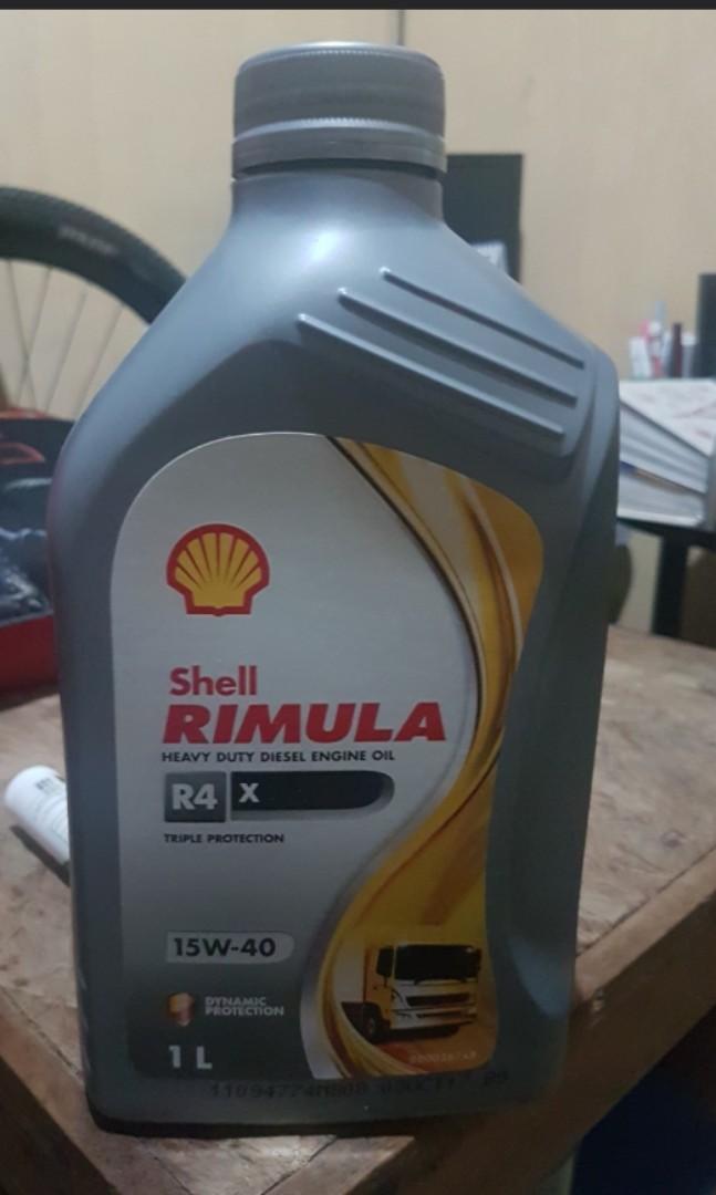 SHELL Rimula R4X Engine oil, Car Parts & Accessories on Carousell