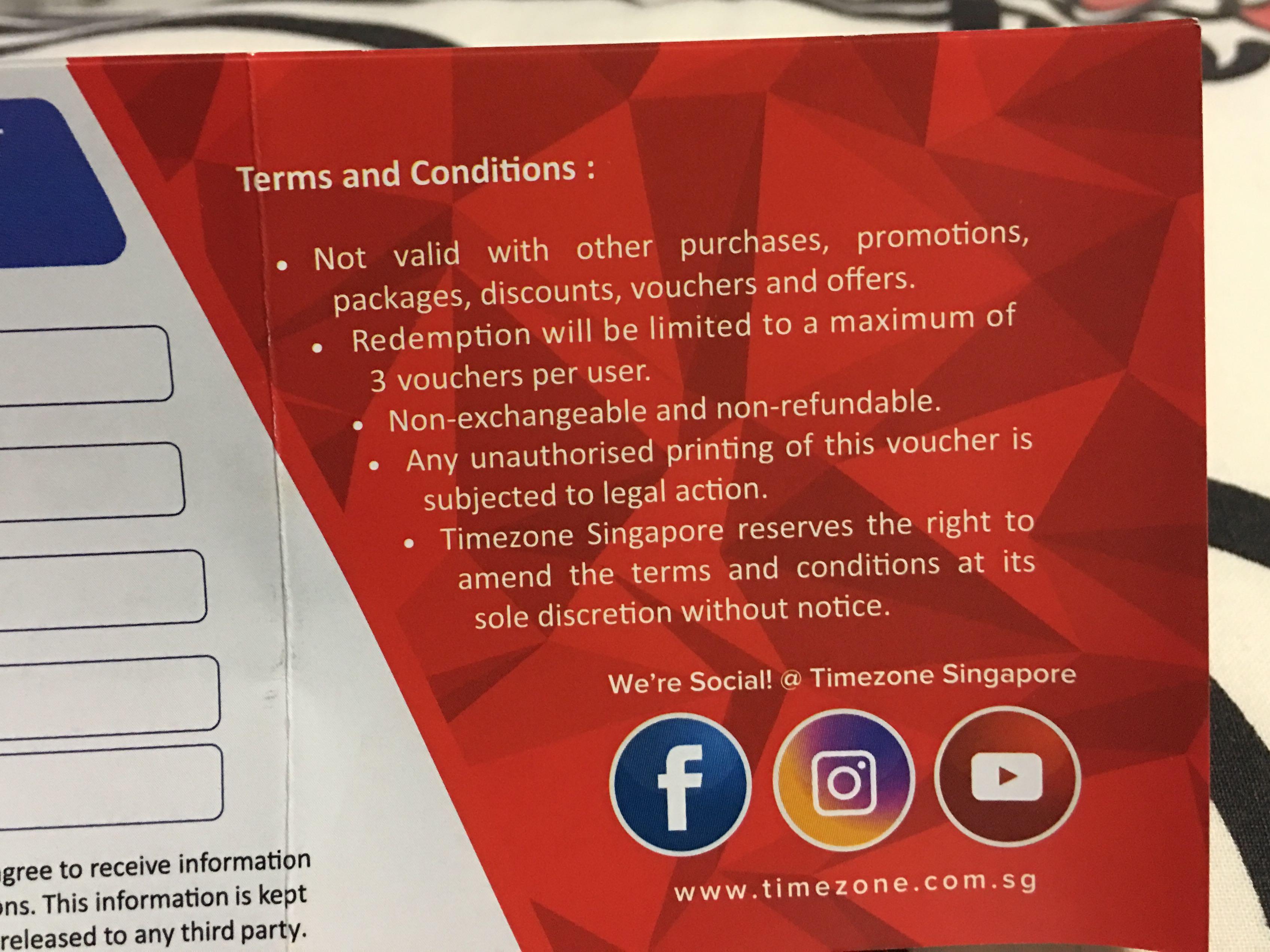 Time zone vouchers, Tickets & Vouchers, Vouchers on Carousell