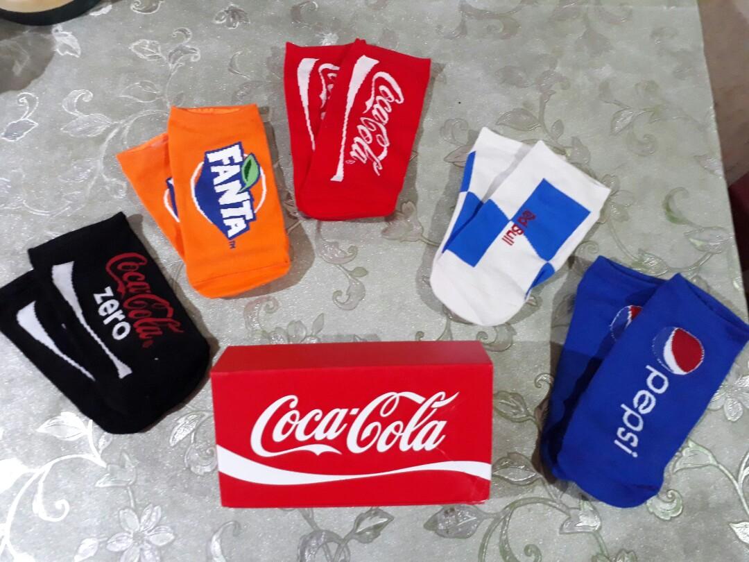 COCA-COLA PEPSI Unisex Iconic Ankle Socks Box Set, Women's Fashion ...