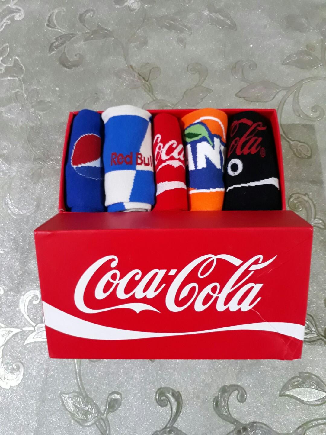 COCA-COLA PEPSI Unisex Iconic Ankle Socks Box Set, Women's Fashion ...