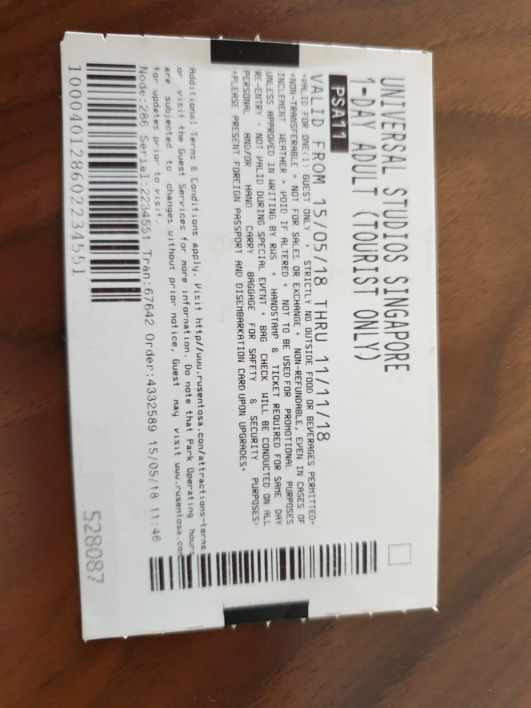 USS ticket, Tickets & Vouchers, Event Tickets on Carousell