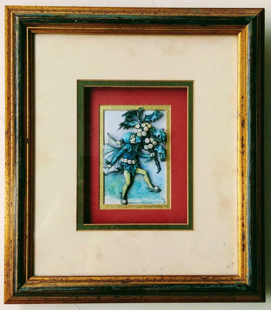 3 D Winter Sprite with Holly Paper Cut Out Picture, Hobbies & Toys ...