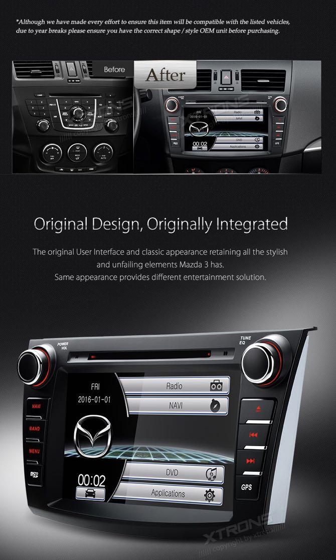 XTRONS 8 inch in dash Head Unit double din Car DVD Player GPS ...