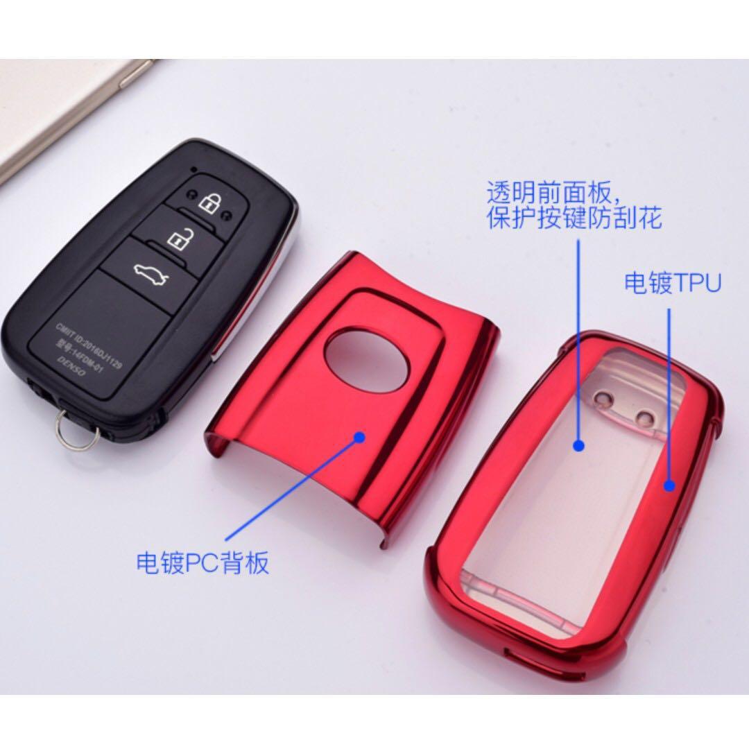2018 New Car Key Casing with Chain For Toyota CHR Prius 360 Degree ...